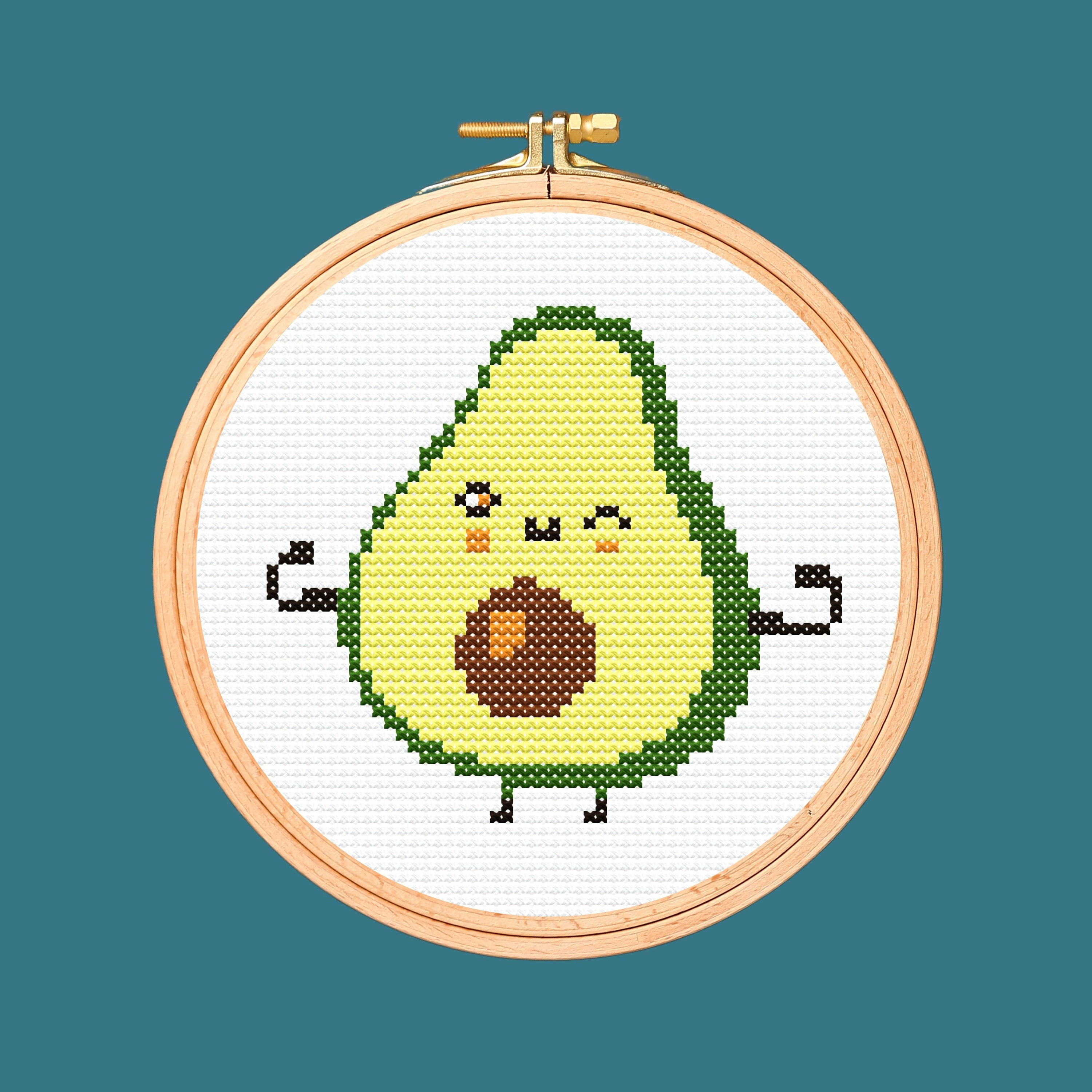 Funny Avocado Cross Stitch Pattern Fruit and Vegetables Stitching ...