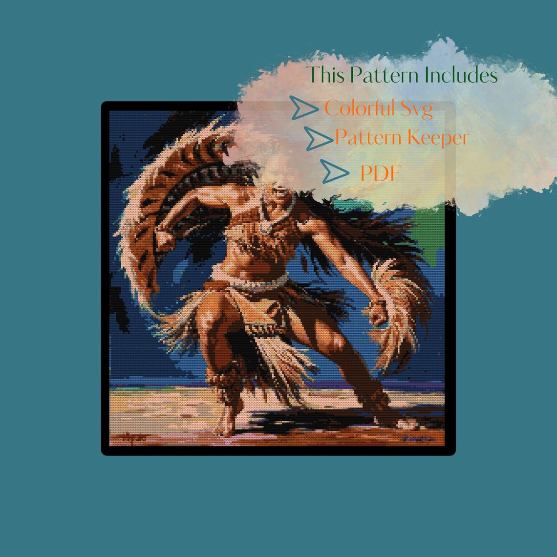 Dancing Haka Cross Stitch Pattern. Downloadable Digital PDF Design. - Etsy