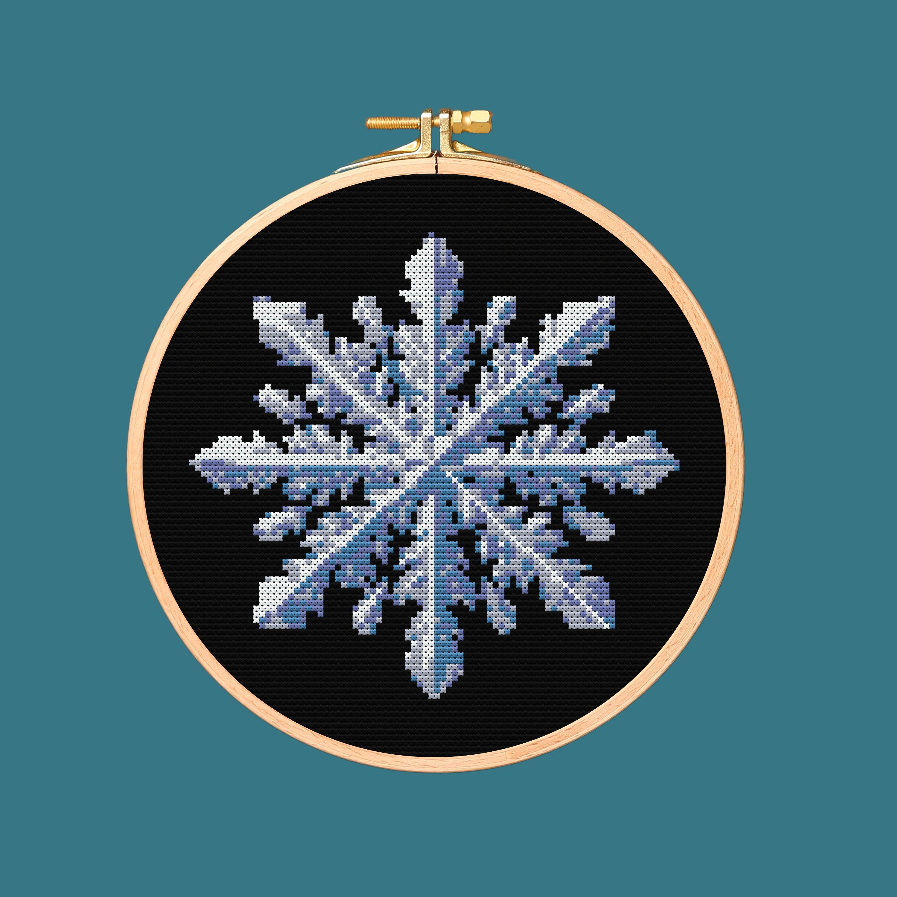 9 Different Snowflake Cross Stitch Pattern. Downloadable Digital PDF ...