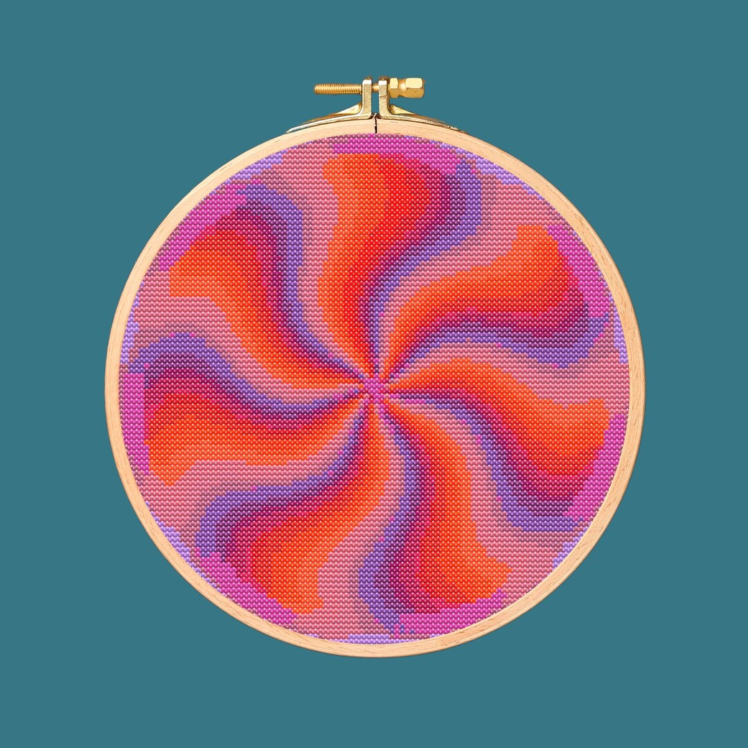 Optical Illusion Cross Stitch Pattern. Downloadable Digital PDF ...