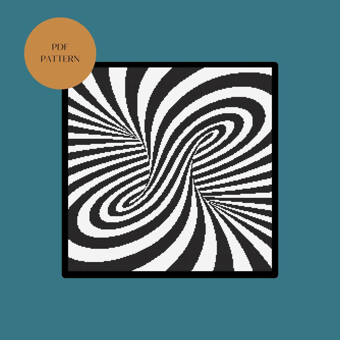 Optical Illusion Cross Stitch Pattern. Downloadable Digital PDF ...