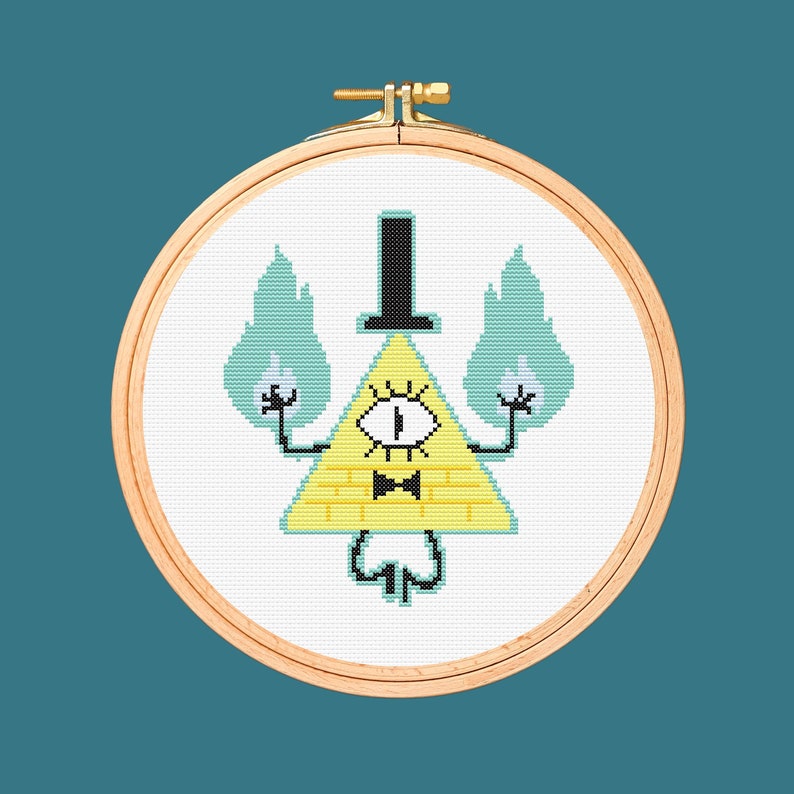Gravity Falls Bill Cipher Cross Stitch Pattern. Cartoon Digital ...