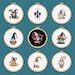 50 GNOMES PACK Cross Stitch Pattern. Downloadable Digital Pdf Svg ...