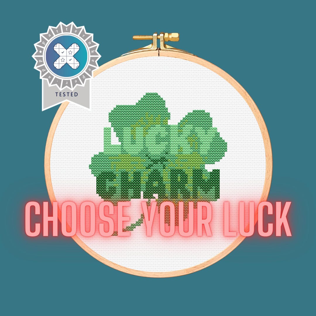 Lucky Charm Cross Stitch Pattern. Downloadable Digital PDF Design. - Etsy