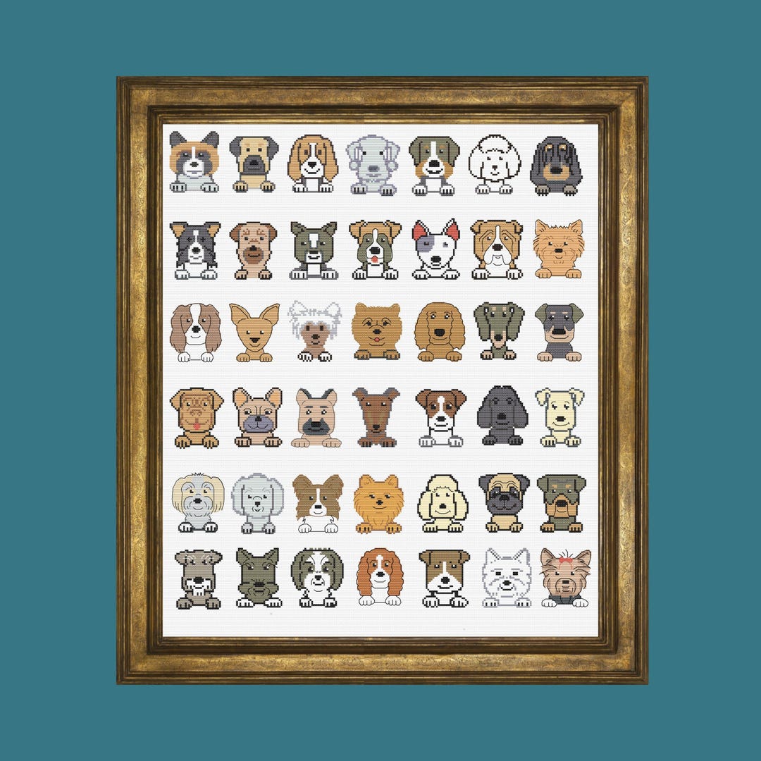 Dog Breeds Cross Stitch Pattern: 42 Genus Designs (digital PDF) - Etsy