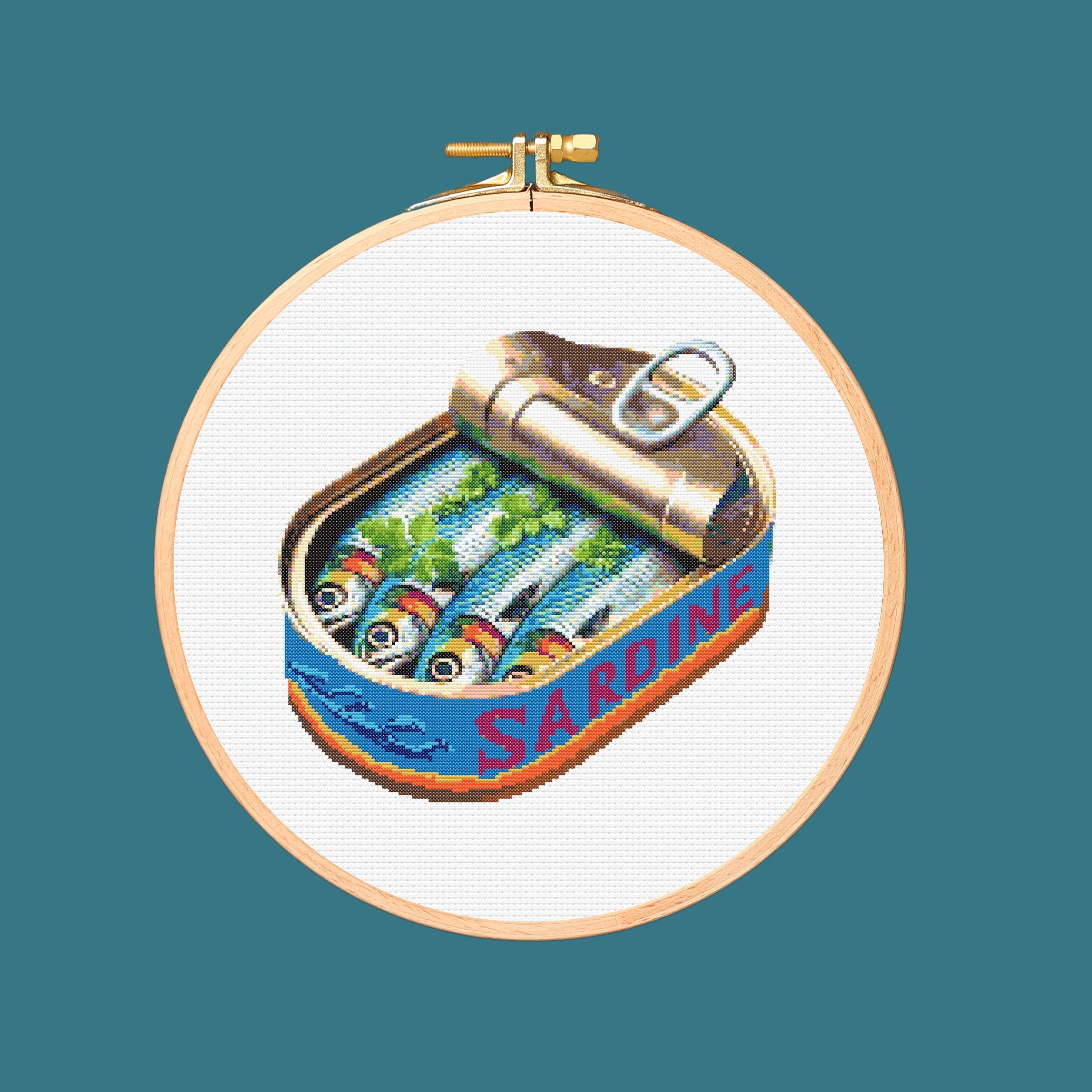 11 Different Sardine Cross Stitch Pattern. Downloadable Printed Digital ...