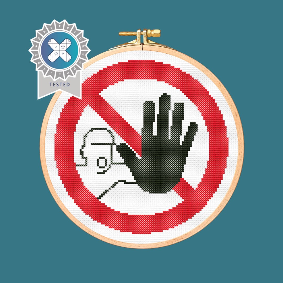 STOP Cross Stitch Pattern. Downloadable Digital PDF Design - Etsy
