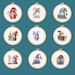 50 GNOMES PACK Cross Stitch Pattern. Downloadable Digital Pdf Svg ...
