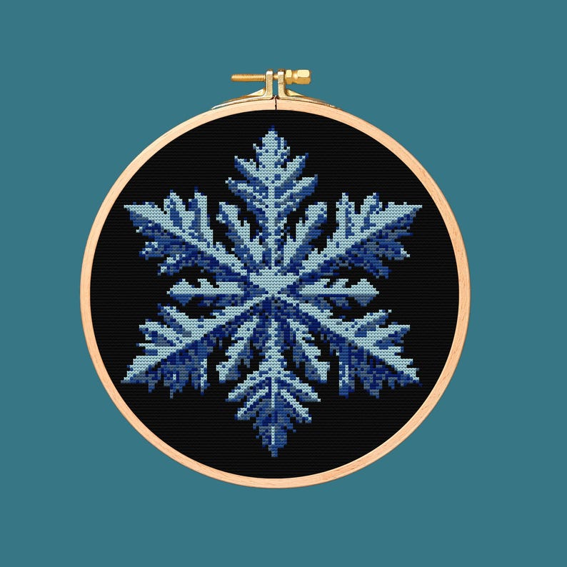 9 Different Snowflake Cross Stitch Pattern. Downloadable Digital PDF ...