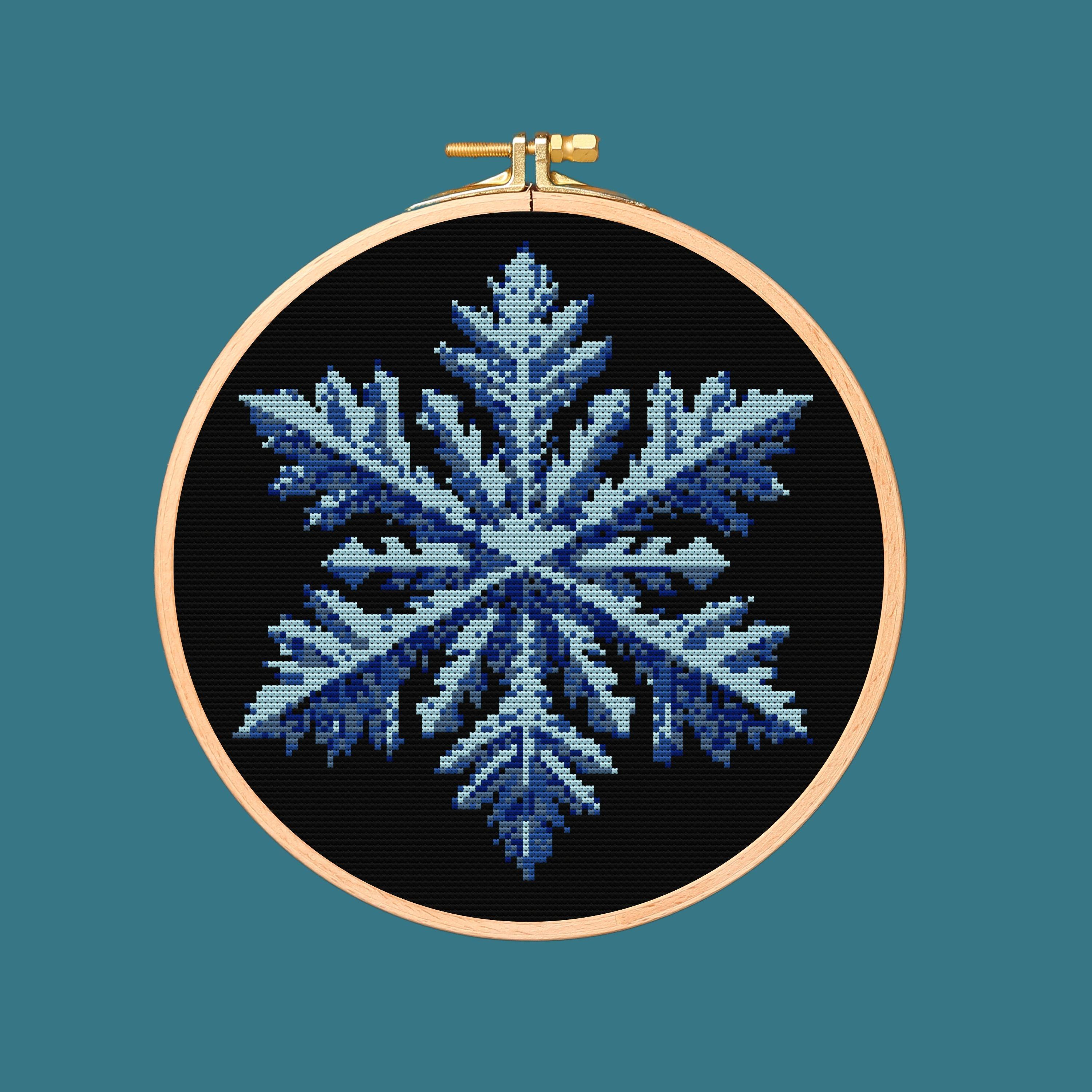 9 Different Snowflake Cross Stitch Pattern. Downloadable Digital PDF ...