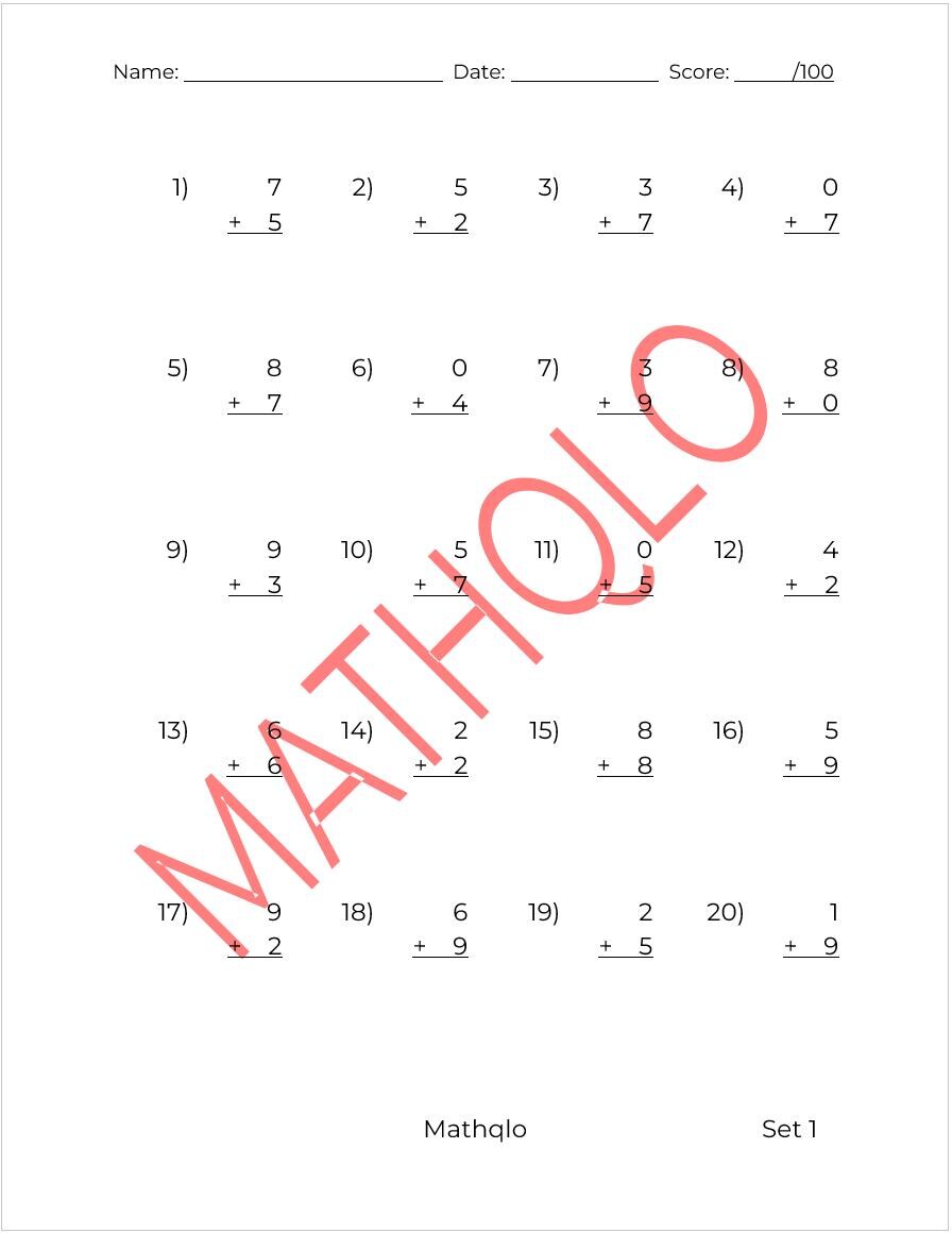 200 Addition & Subtraction Worksheets - 1st Grade Math Problems | 4000 ...