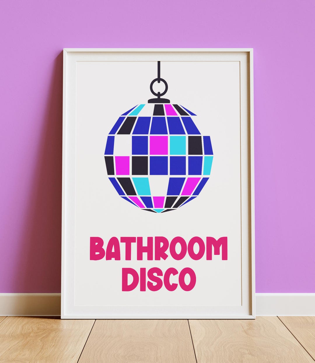 Bathroom Disco Print, Colourful Home Décor, Rainbow Toilet, Kitchen ...