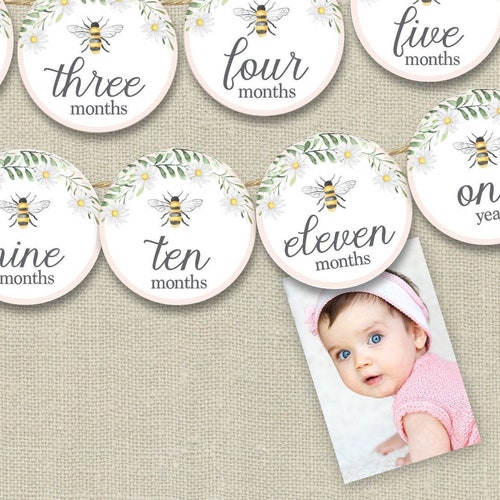 Printable Banner Bee Photo Banner Sweet to Bee One Photo | Etsy