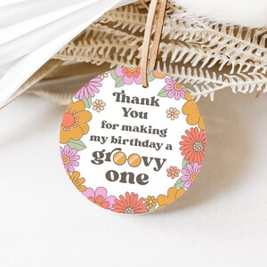 Groovy One Favor Tags Printable Favor Tags Groovy Birthday - Etsy