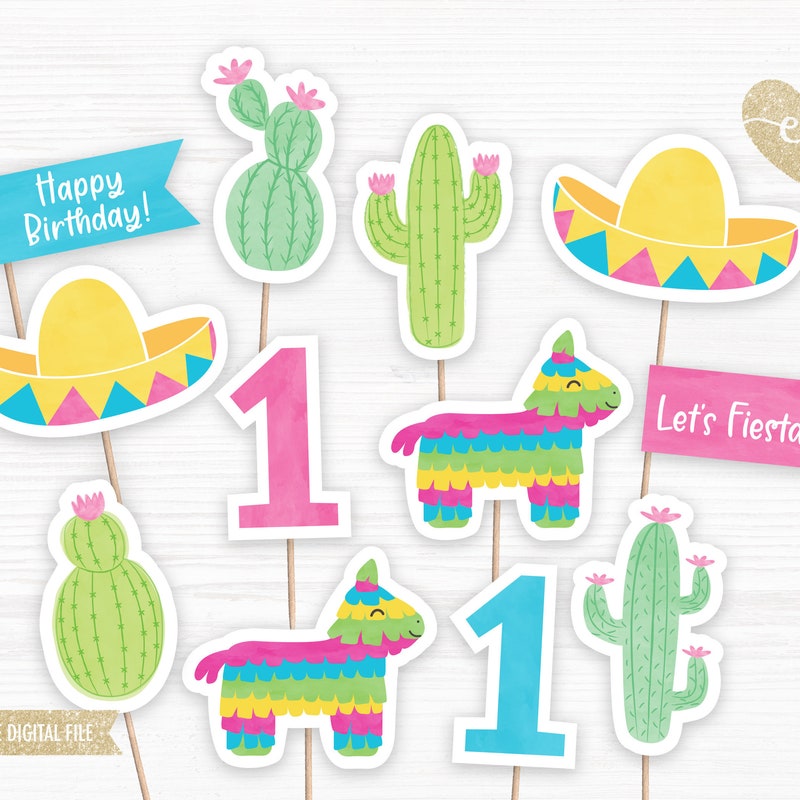 Fiesta Cupcake Topper - Etsy