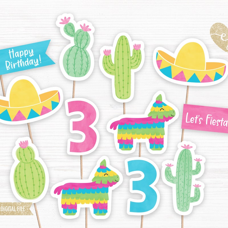 Fiesta Cupcake Topper - Etsy