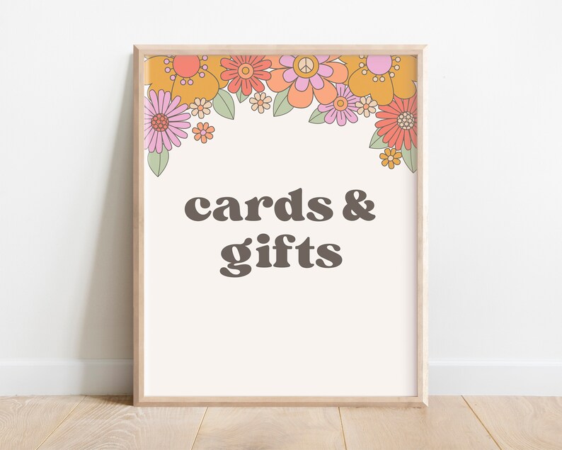 Printable Cards & Gifts Sign Groovy Table Sign Two Groovy - Etsy