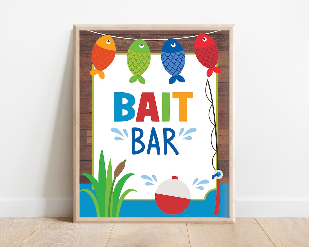 Bait Bar Sign: Fishing Party Food Table Decor (digital Download) - Etsy