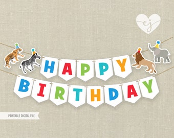 High Chair Banner Safari Animals Pink Party Animals Two Wild - Etsy