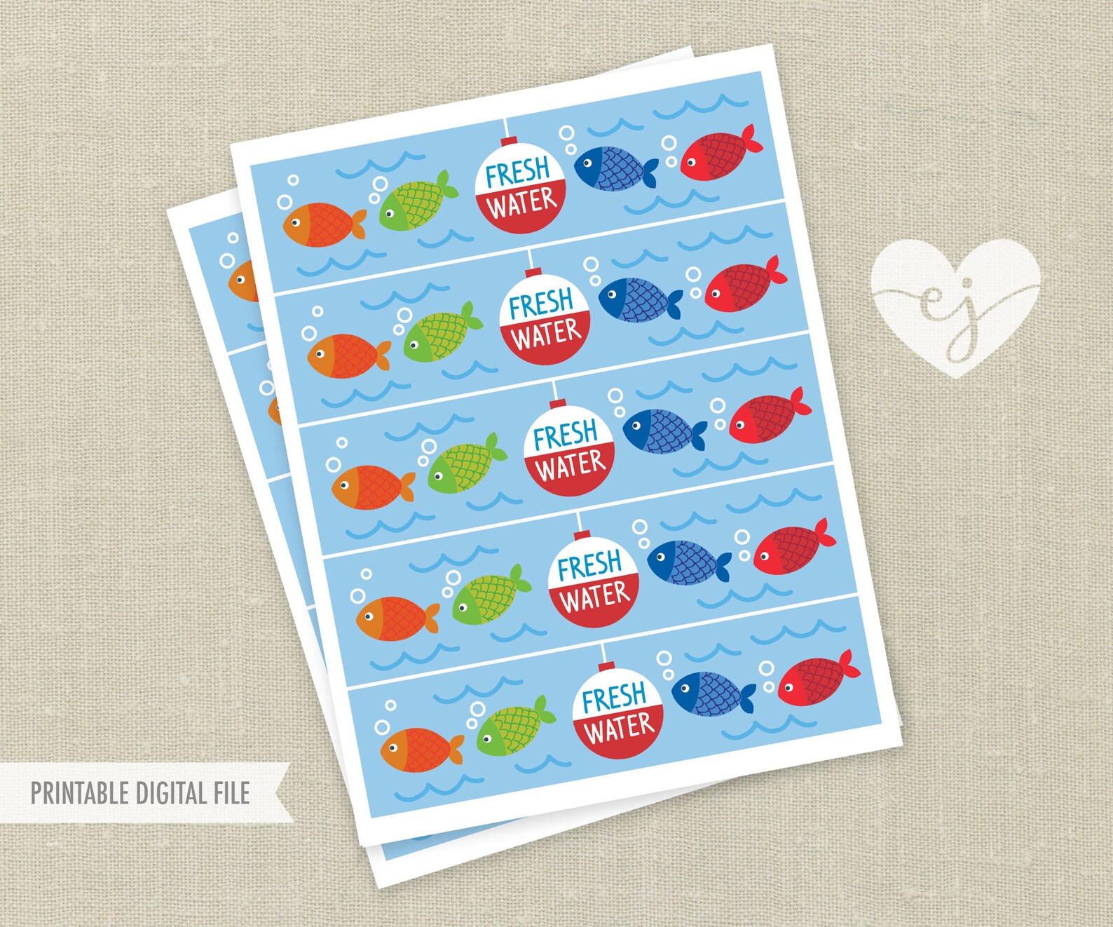 Fishing Water Bottles Printable Bottle Labels Fishing | Etsy