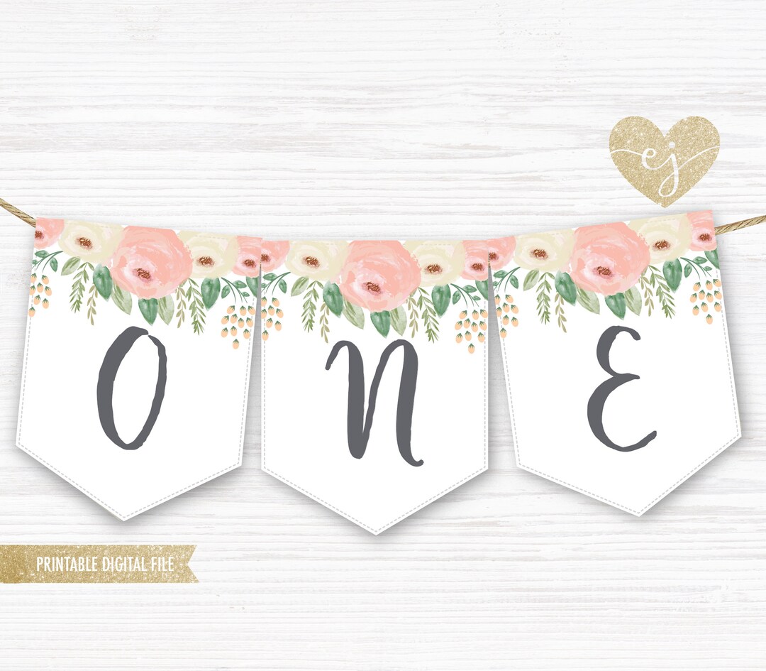 First Birthday Banner Onederful Banner Printable One Banner - Etsy