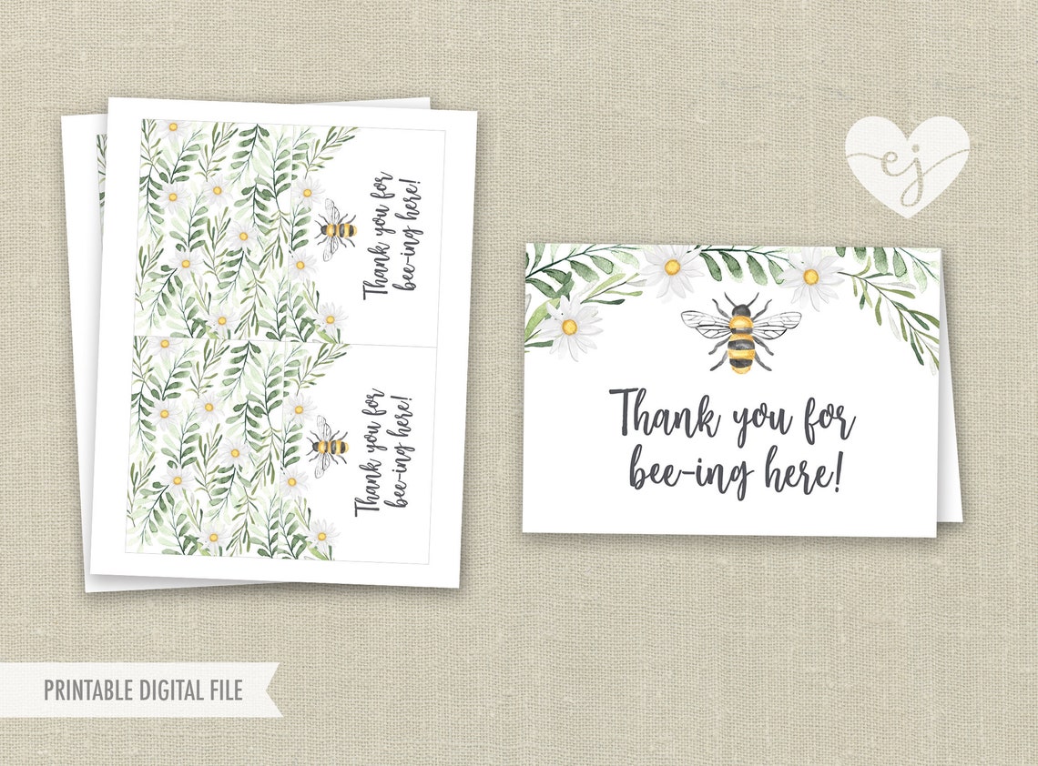 Bee Thank You Notes Bee Thank You Cards First Birthday Thank - Etsy