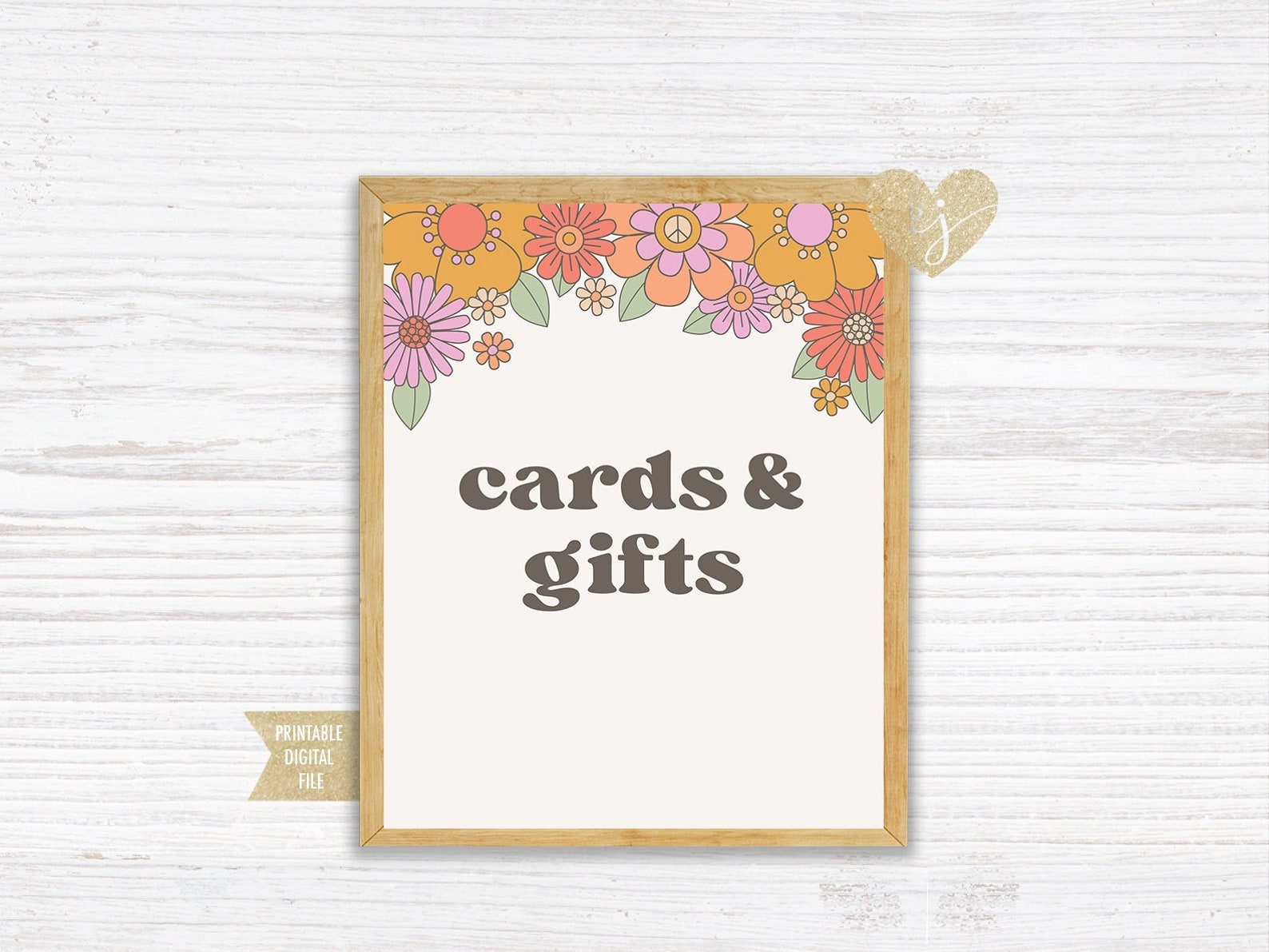 Printable Cards & Gifts Sign Groovy Table Sign Two Groovy | Etsy