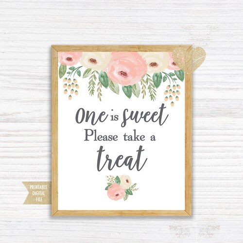 Printable Treat Sign Treat Sign Isnt She Onederful Treats - Etsy