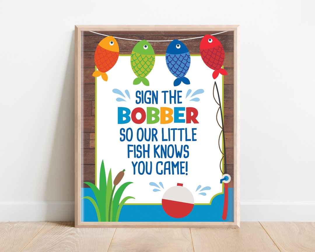 Printable Sign, Fishing Party Favors Signs, Fishing Party Decor ...