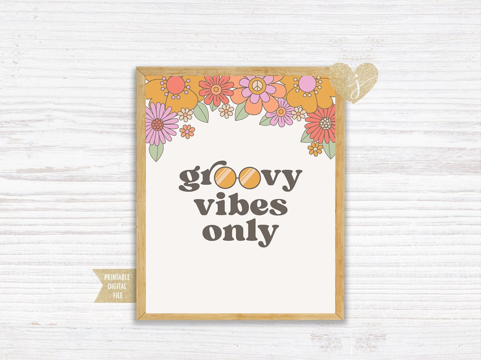 Printable Groovy Vibes Only Sign Groovy Table Sign Two - Etsy