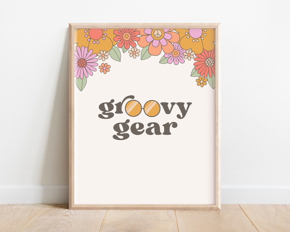 Printable Groovy Gear Sign Groovy Table Sign Two Groovy - Etsy