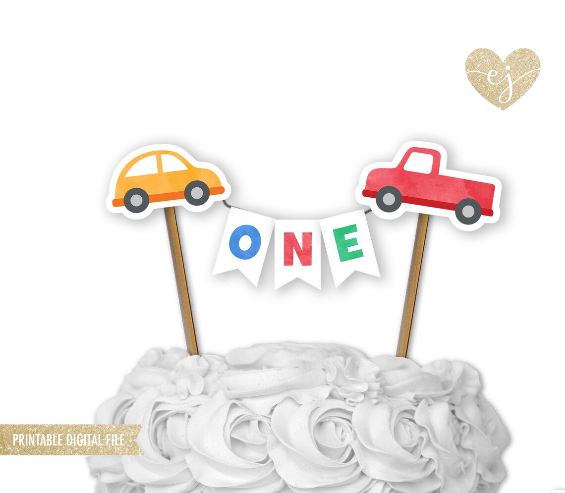 Transportation Cake Toppers Printable Cake Toppers Truck - Etsy