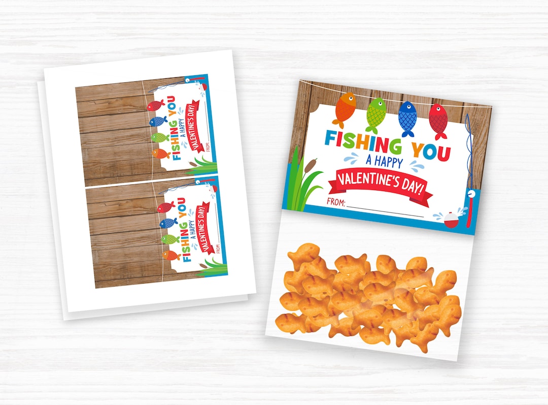Fish Valentines, Goldfish Crackers Valentine, Valentine Treat Bag ...
