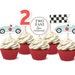 Two Fast Two Curious Cupcake Toppers: Race Car Party (digital Download ...