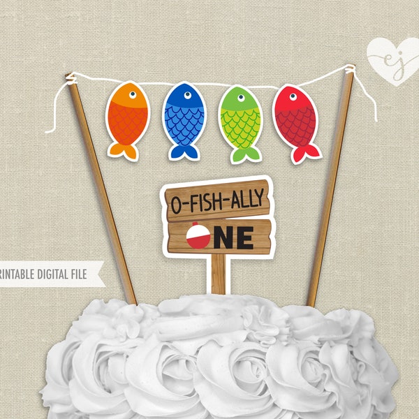 Fishing Cake Topper - Etsy