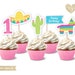 Fiesta Cupcake Toppers, Printable Cupcake Toppers, Fiesta Birthday ...