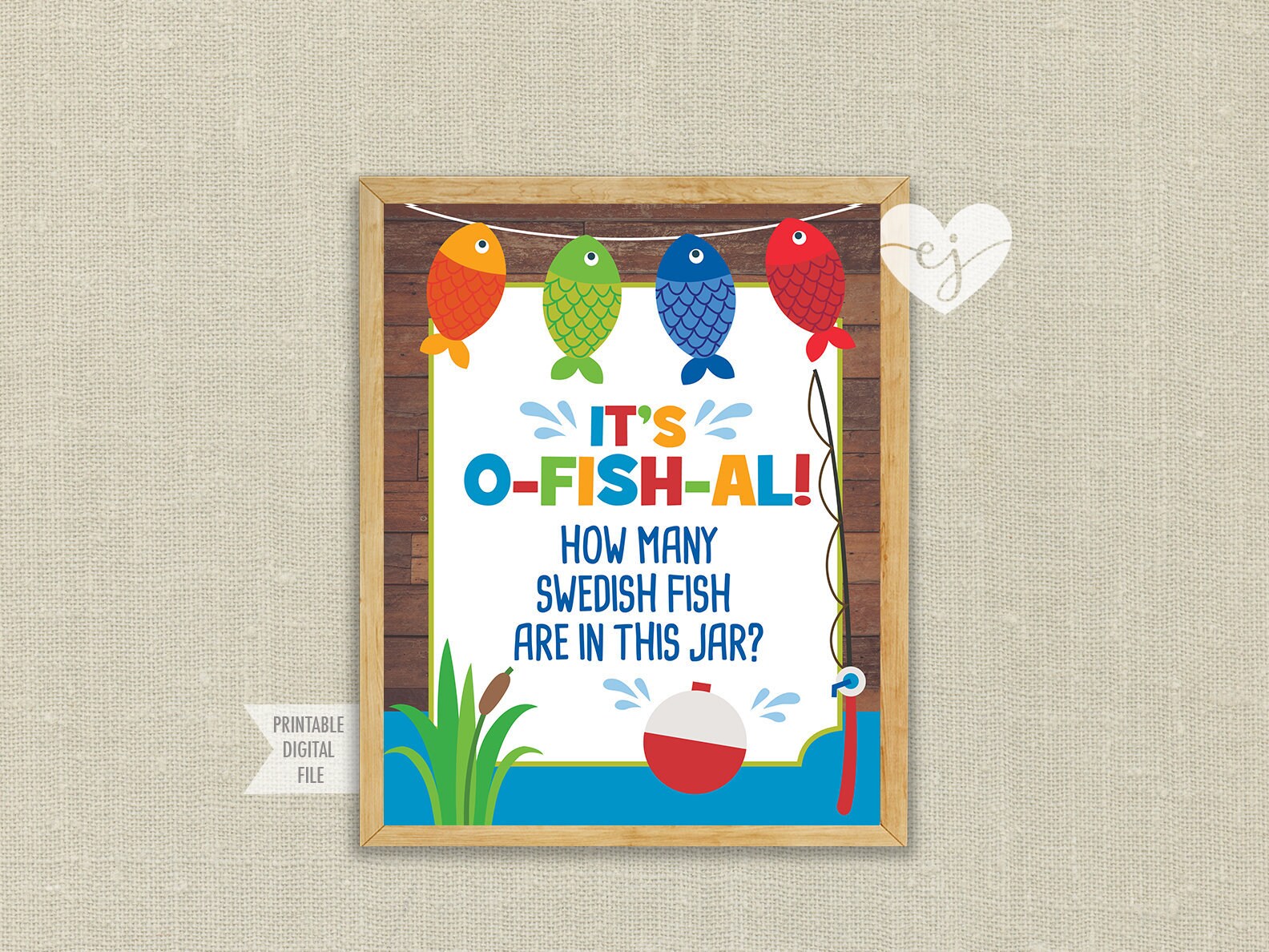 Swedish Fish Sign, Fishing Table Sign, Fishing Party Food Signs ...