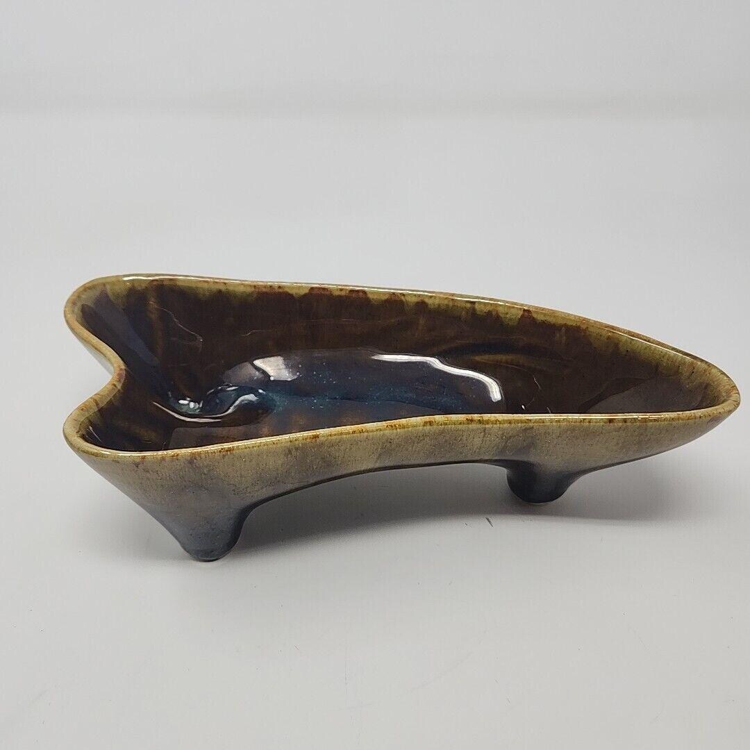 MCM Clay Planter Candy Nut Dish Footed Atomic Drip Glaze 841 USA - Etsy