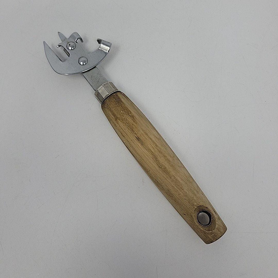 EKCO Can Opener 6 1/2 Inch USA Wood Handle Vintage Tool Steel Tempered ...