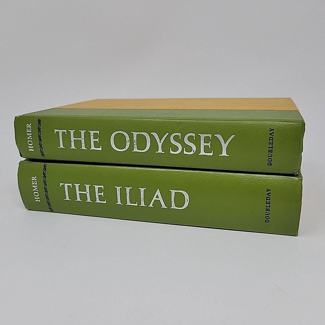 The Iliad and the Odyssey by Homer 2 Volume Set Doubleday Hardcover ...
