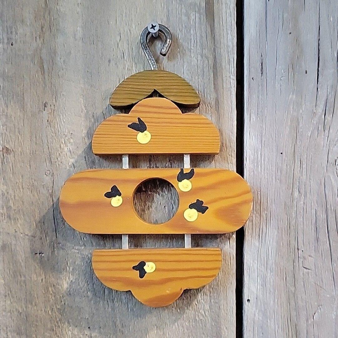 Bee Hive Wall Door Hanger Plaque Bumblebee Home & Family Decor Made in ...