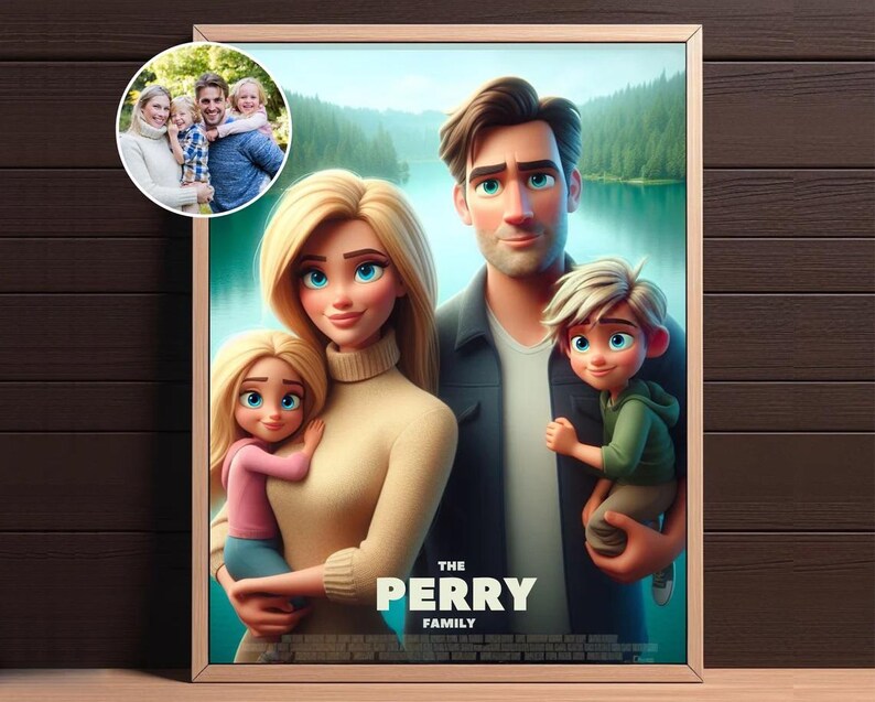 Custom Cartoon Portrait, Family Cartoon Portrait, Family Portrait ...