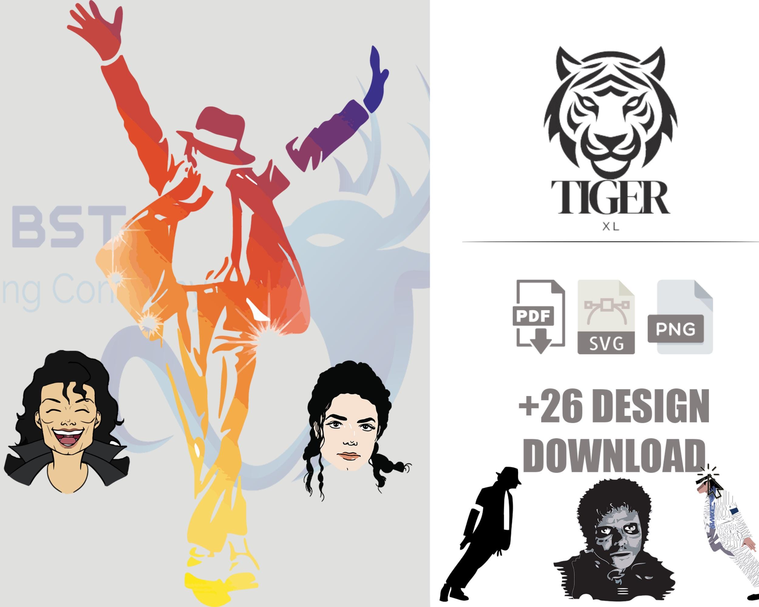 Michael Jackson Digital Designs for T-shirts, Mugs & More Iconic Music ...
