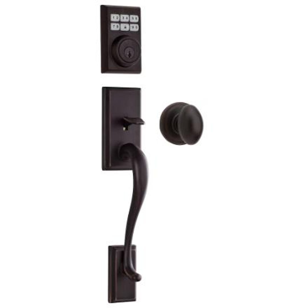 Weiser Hawthorne Venetian Bronze Handle Set With Smartcode 5 Electronic ...