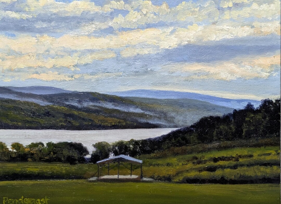 Seneca Mist, Original Oil Painting | Starkey, New York - Etsy