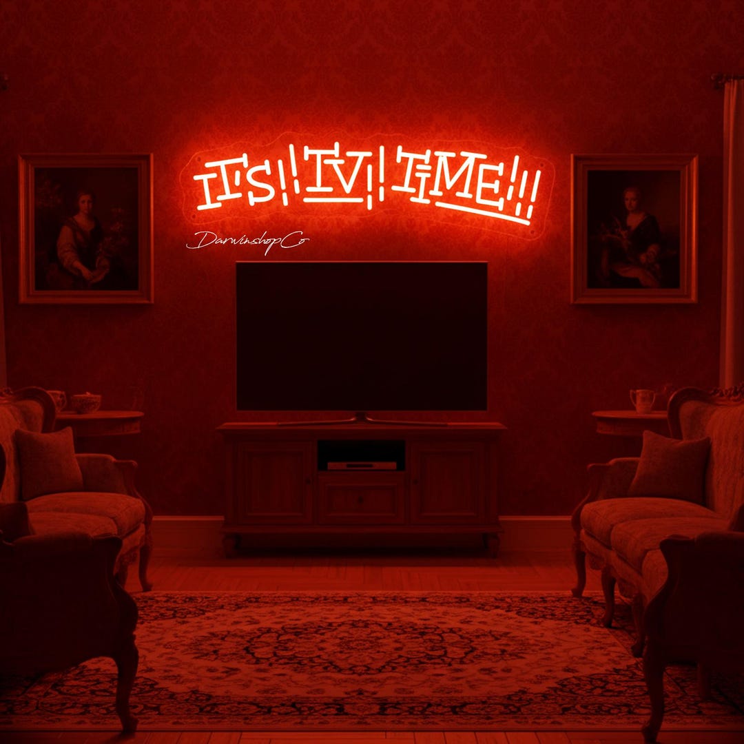 It's TV Time Neon Sign,game Room Led Sign,tenna Wall Sign - Etsy