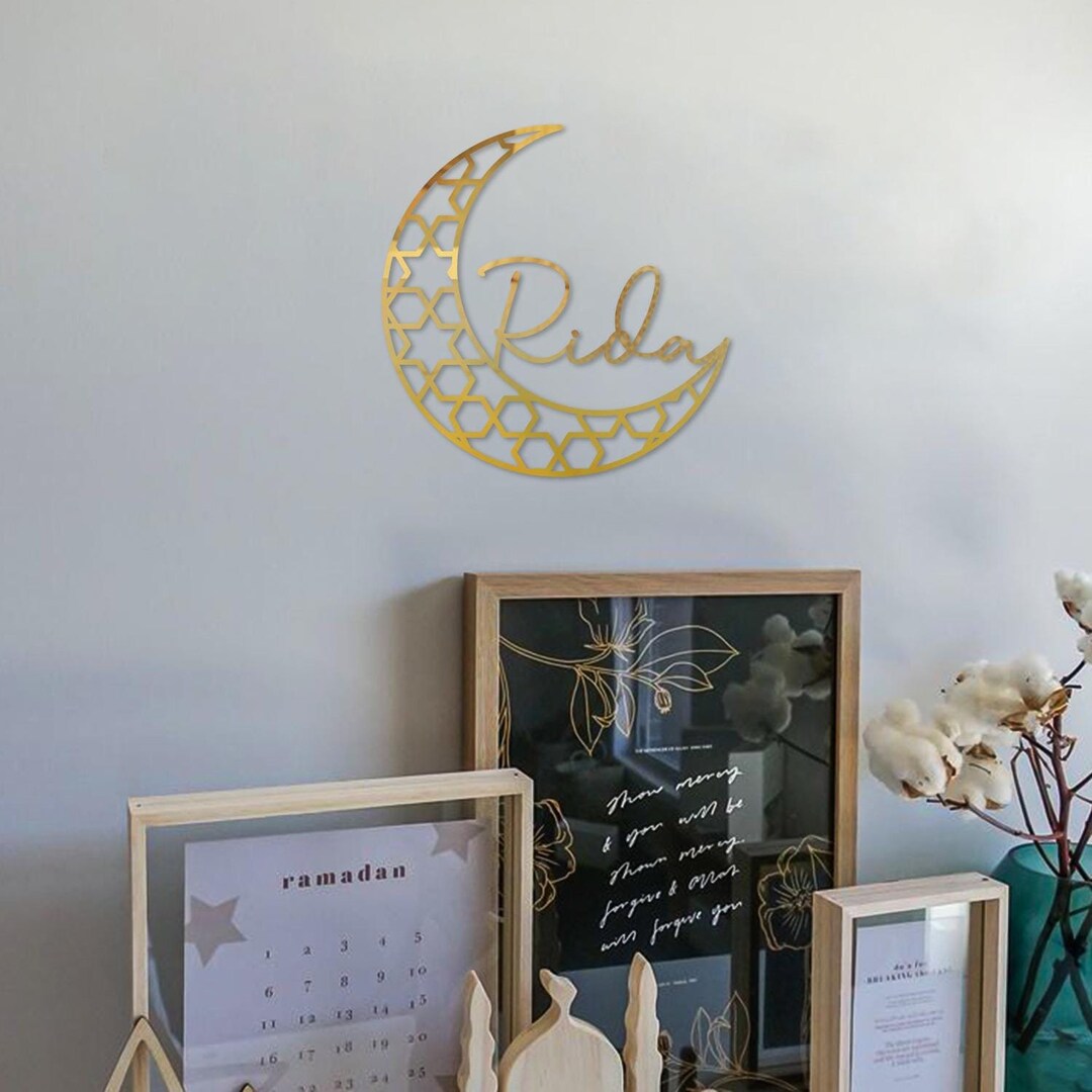 Eid Mirror Acrylic Decor,ramadan Tree Decors,custom Name Eid Decors ...