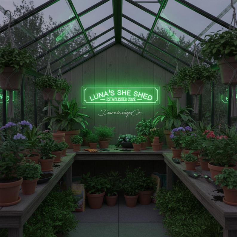 Custom She Shed Neon Sign,shed Decor for Garden,personalized Gift for ...