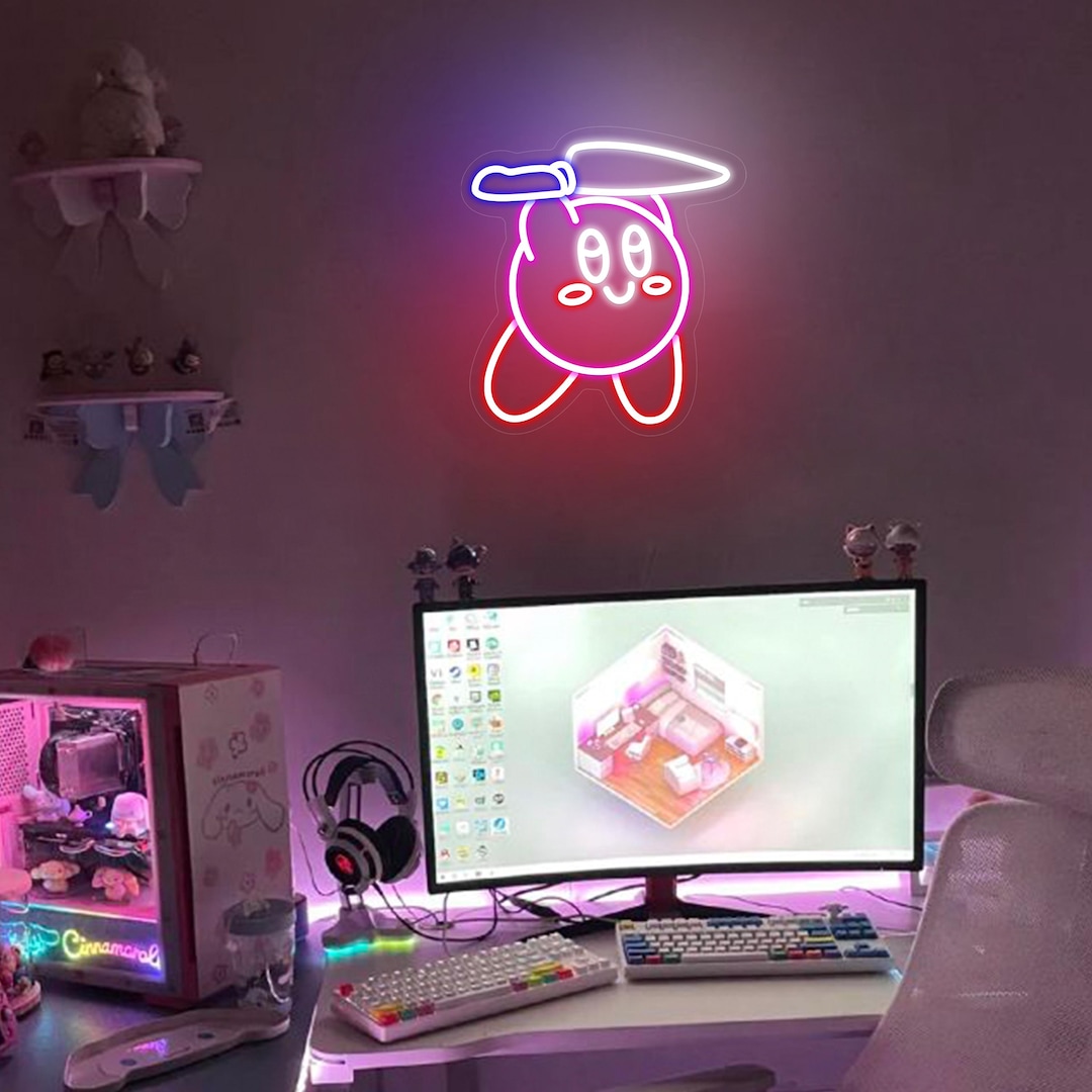 Kirby KNIFE Neon Sign, Led Kirby Sign, Kirby Led Lamp, Kirby ...