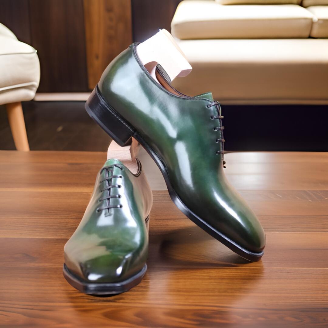 Handmade Italian Leather Oxford Shoes, Square Toe Dress Shoes - Etsy